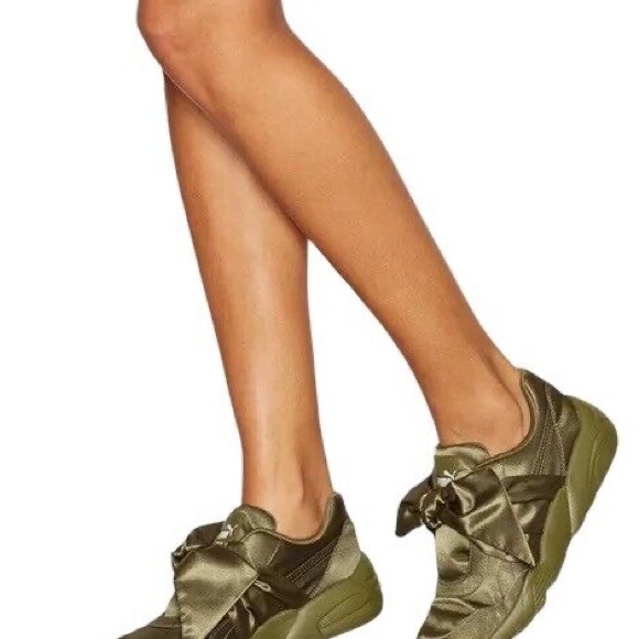 Puma | Shoes | Puma Fenty By Rihanna Satin Bow Puma Sneakers In Olive ...